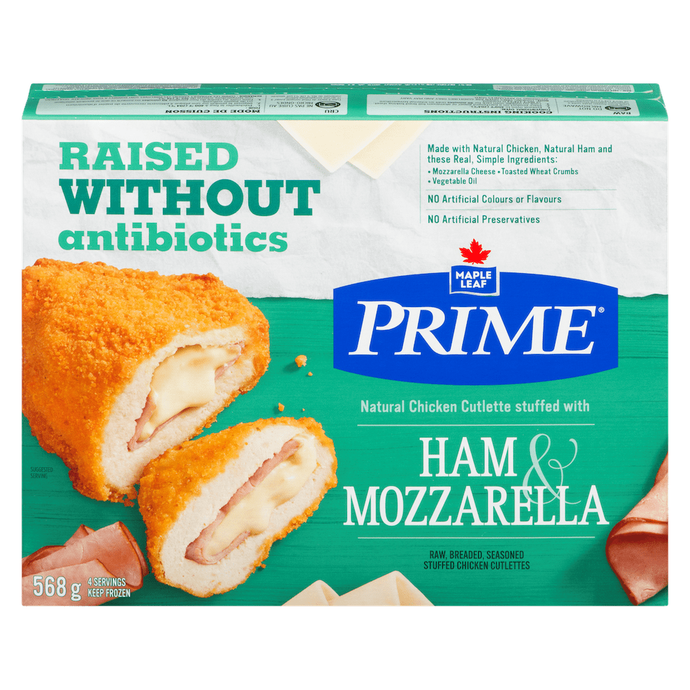 Maple Leaf Prime® Chicken Stuffed with Ham & Mozzarella - Maple Leaf