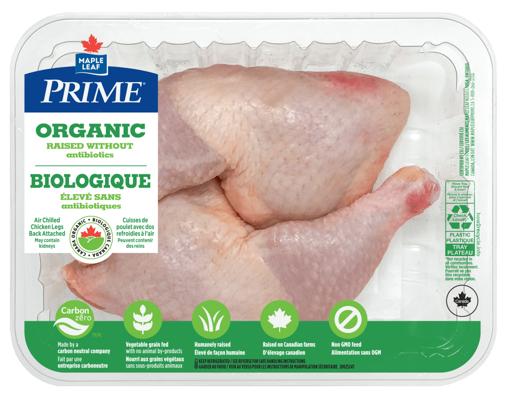 Maple Leaf Prime® Organic Chicken Legs - Maple Leaf